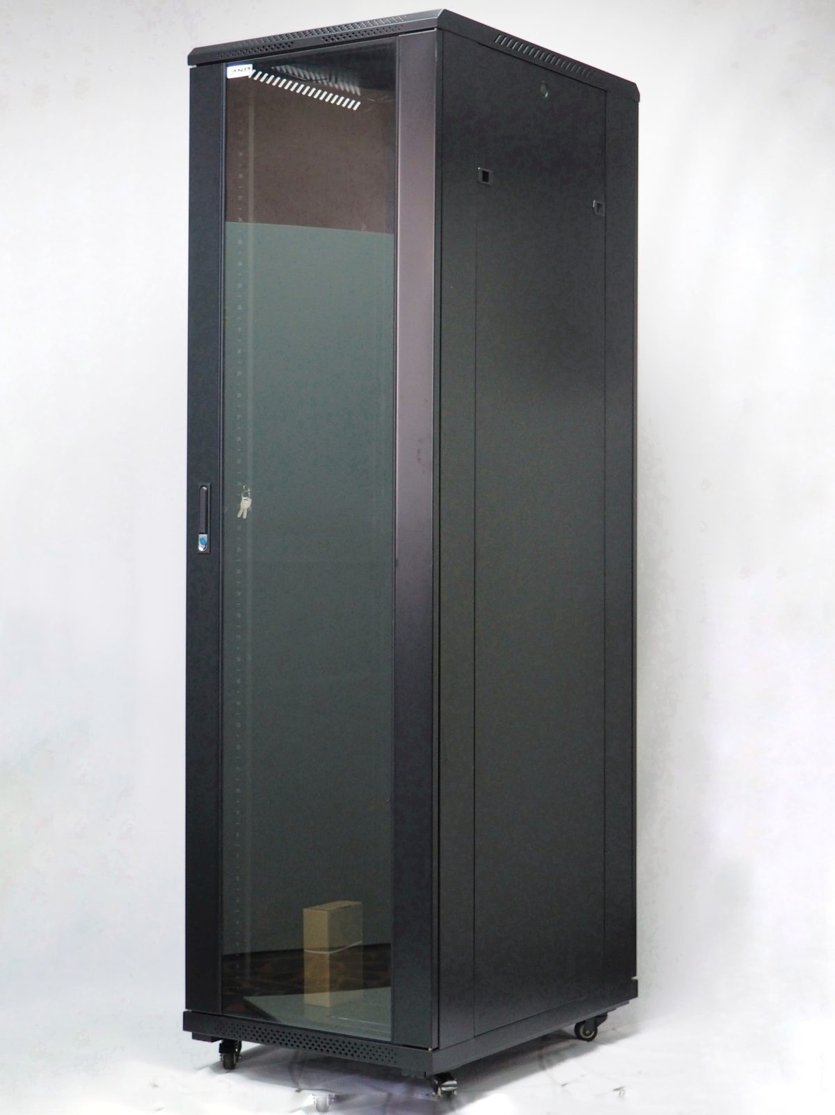 Glass Front and Metal Real Door 42U Networking Cabinet with 600mm Width ...